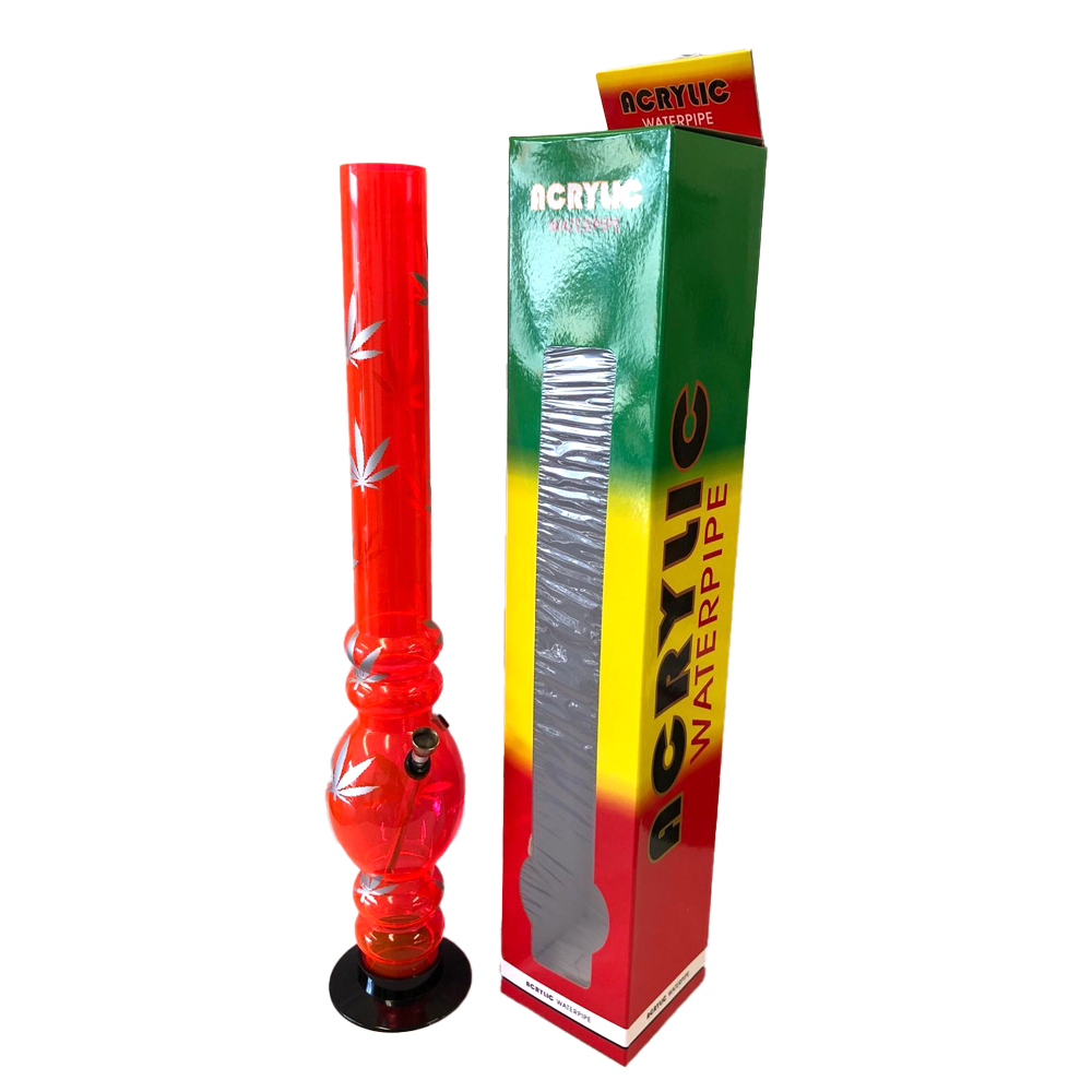 Acrylic Bong Waterpipe Large boxed Assorted Colours 45cm – Smoking Supplier