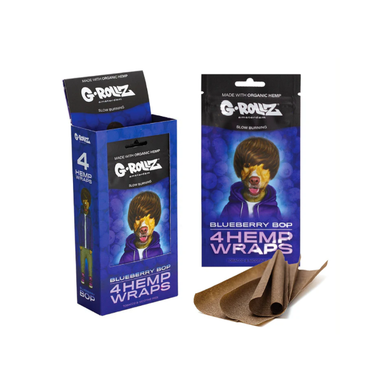 G-ROLLZG BLUEBERRY BOP HEMP WRAPS 15×4S – Smoking Supplier (UK)