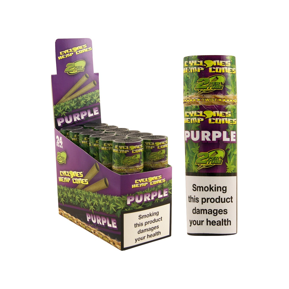 Cyclones Pre-rolled Hemp Cones Purple Twin x 12 packs – Fizza ...
