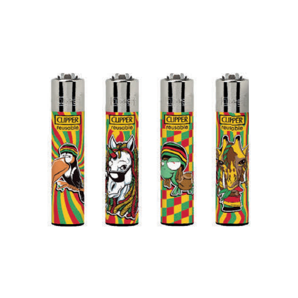 Clipper Lighter RASTA ANIMALS C CL3A1791UKH x 48 lighters – Smoking ...
