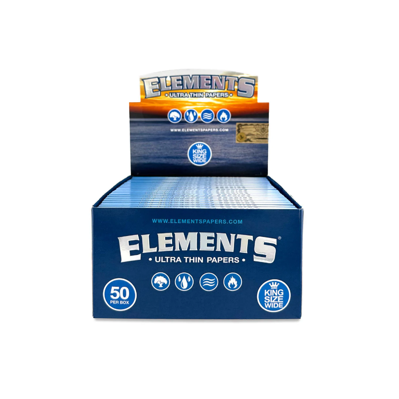 Elements King Size Wide Ultra Thin Papers (none slim) 50 pack – Smoking ...