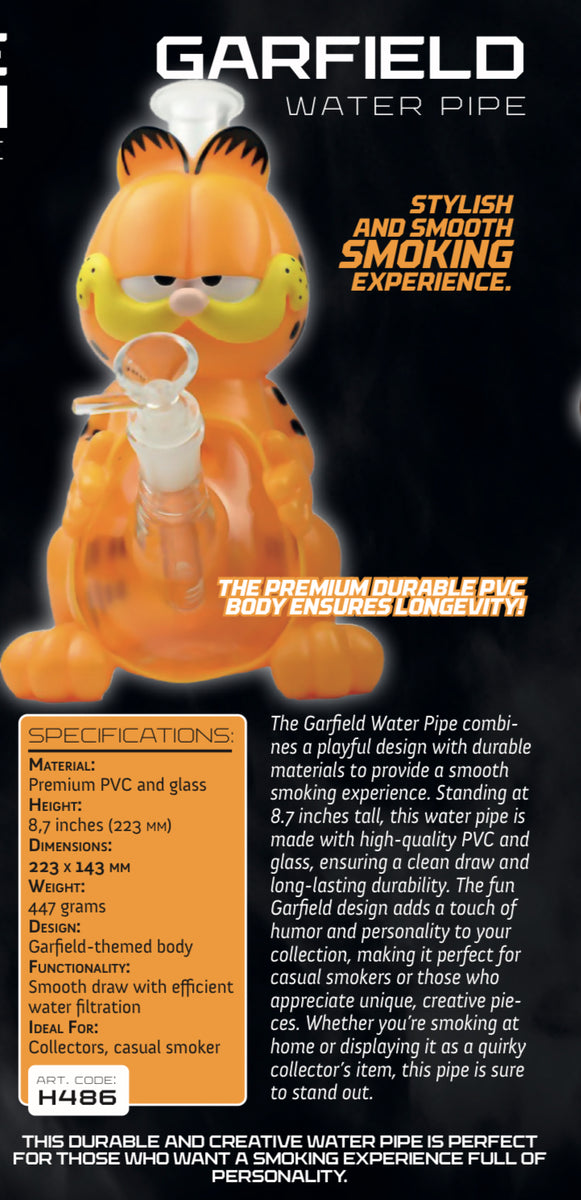 Exclusive Garfield Pvc Water Pipe Bong 9 inches – Smoking Supplier (UK)
