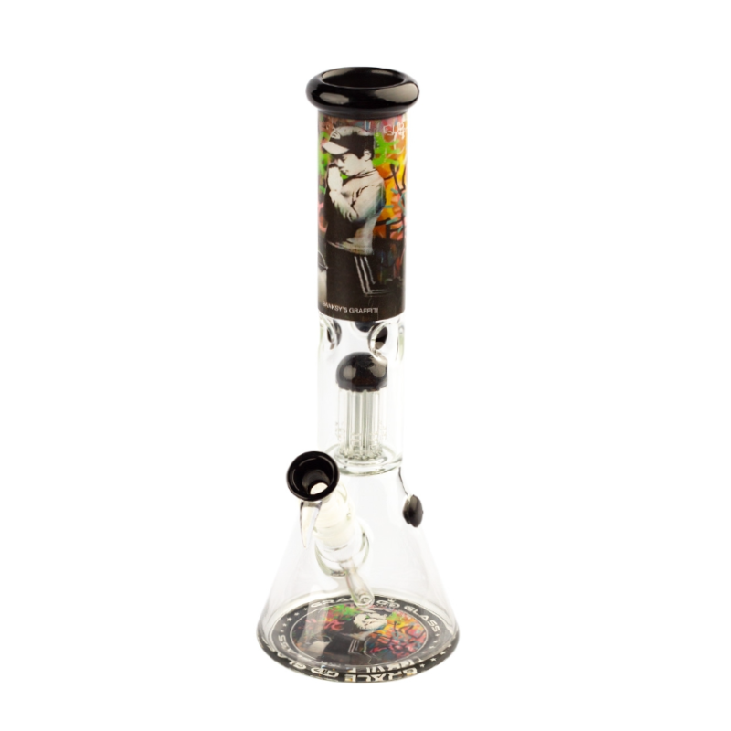 G-Rollz | “Church of Graffiti” Black Beaker Bong – 34 cm (Ø 50 mm ...
