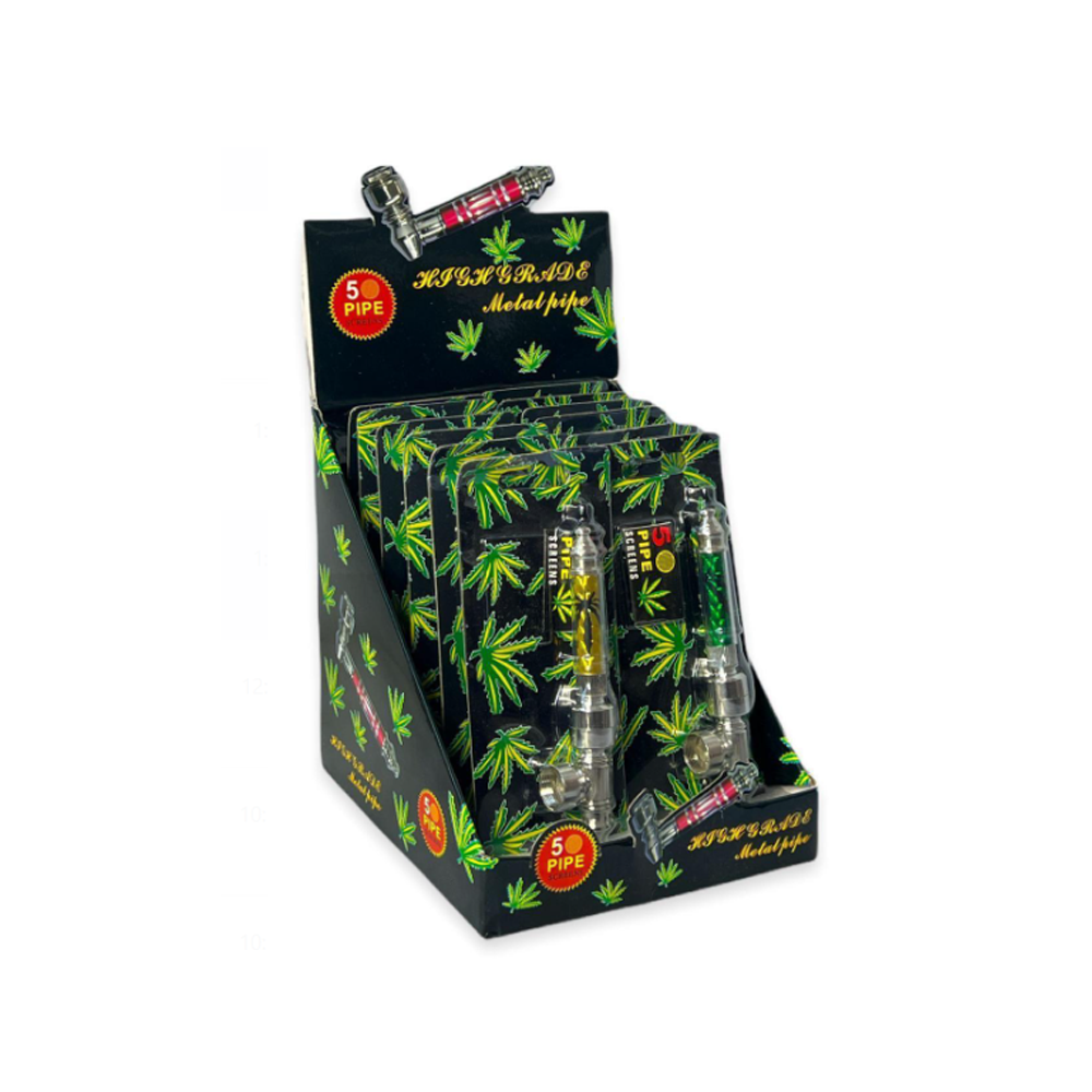 Pipe Large Raste Metal Pipe on Card with Screen x 12 – Smoking Supplier ...