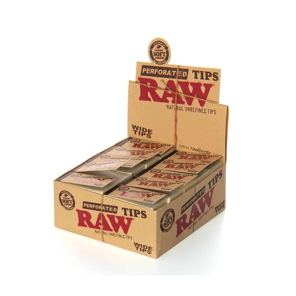 RAW Wide Perforated Tips 50 Pack – Smoking Supplier (UK)