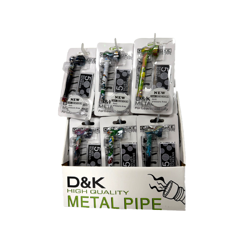 D&K 10cm Metal Pipe & Silver Screen SM-3020 x 24 – Smoking Supplier (UK)